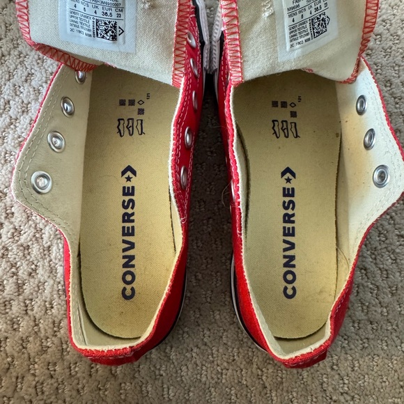 Converse | Shoes | Converse Red Sneakers Classic Lowtop Design | Poshmark